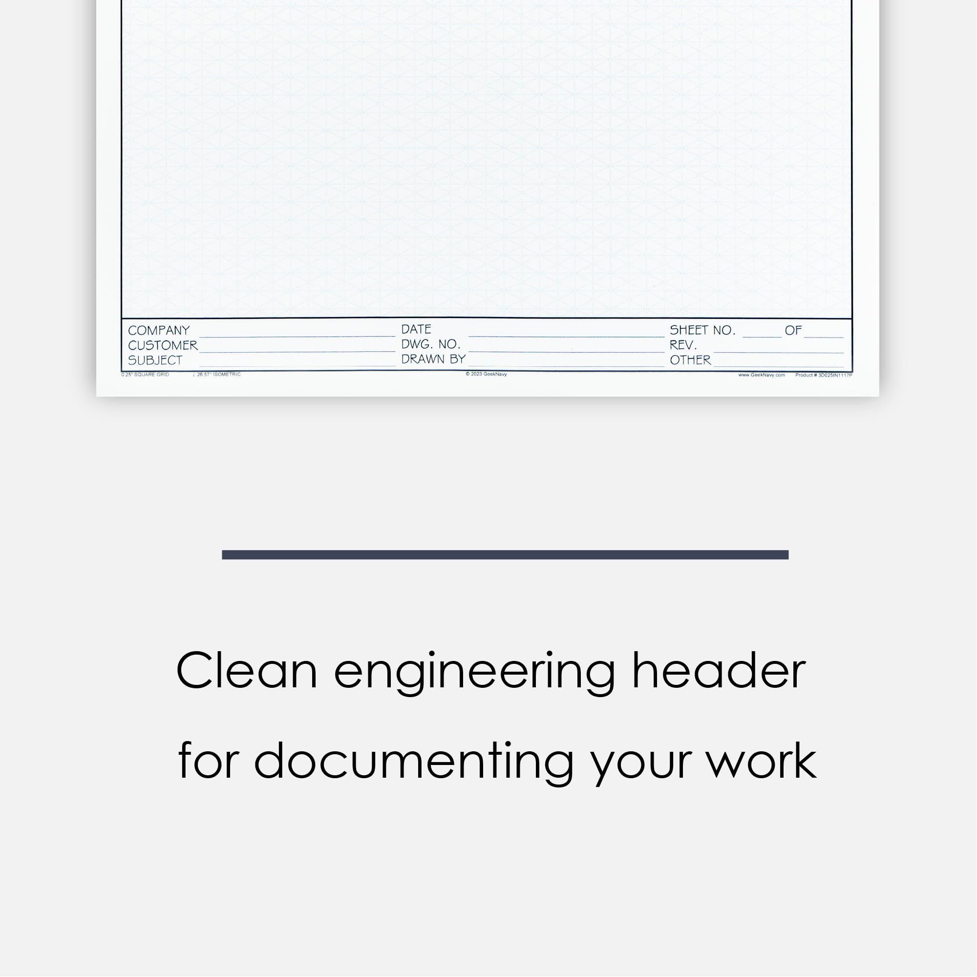 Snapklik.com : GeekNavy 11" X 17" Isometric Graph Paper 50 Sheets ...