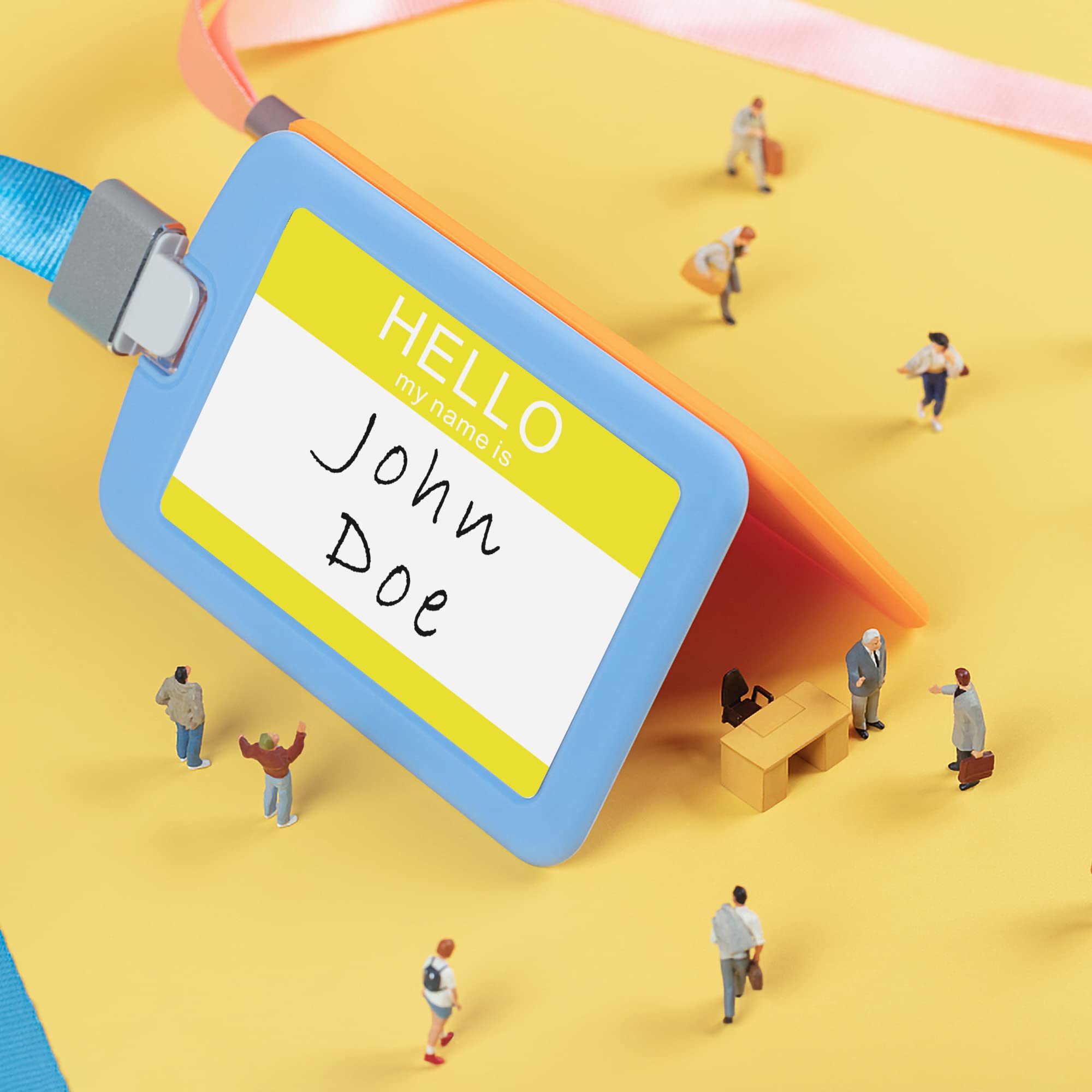 Snapklik.com : Hybsk Hello My Name Is Blue Name Tag Identification ...