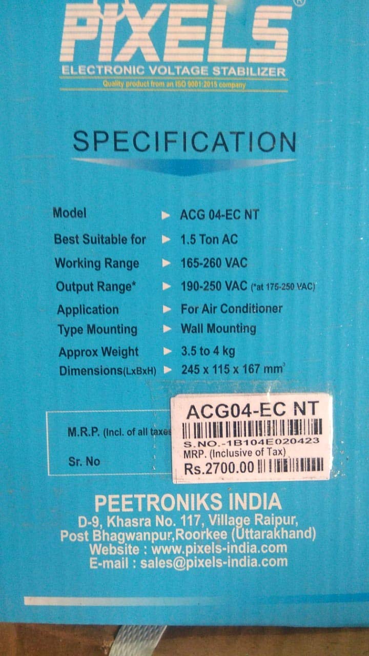 Pixel Stabilizer ACG 04-EC NT : Amazon.in: Home & Kitchen