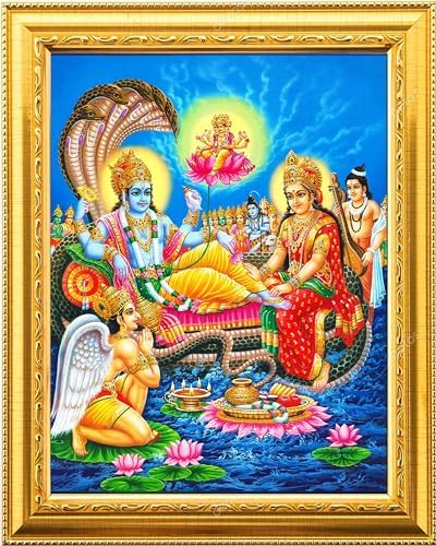 NDFRAME bhagwan Vishnu laxmi Mata garuda/Hindu Bhagwan Devi Devta ...