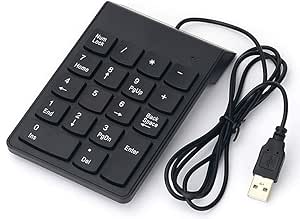 Ultima Cords & Cables USB 2.0 Wired Numeric Keypad USB NUM PAD Slim ...