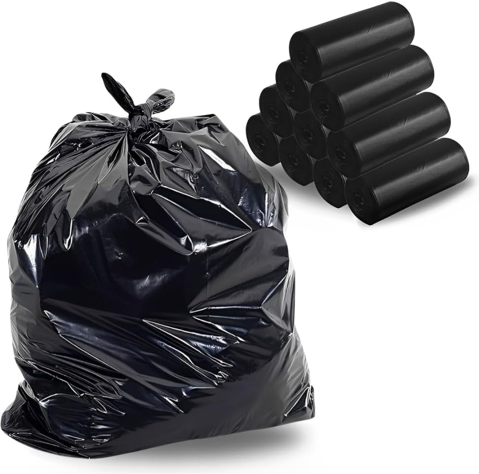 200 Heavy Duty Refuse Sacks Home Rubbish Waste Bin Liner Black Bag ...