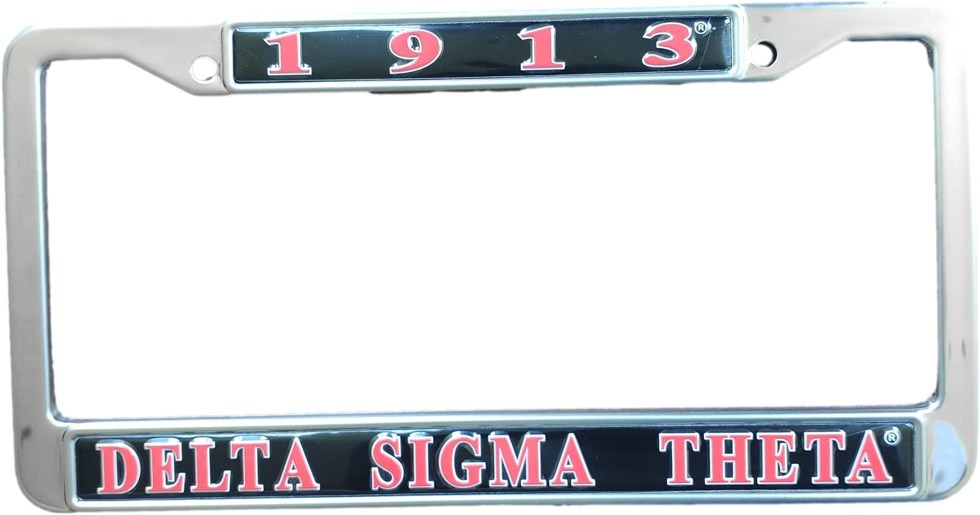 Amazon.com: Delta Sigma Theta (DST) Chrome Acrylic License Plate Frame ...