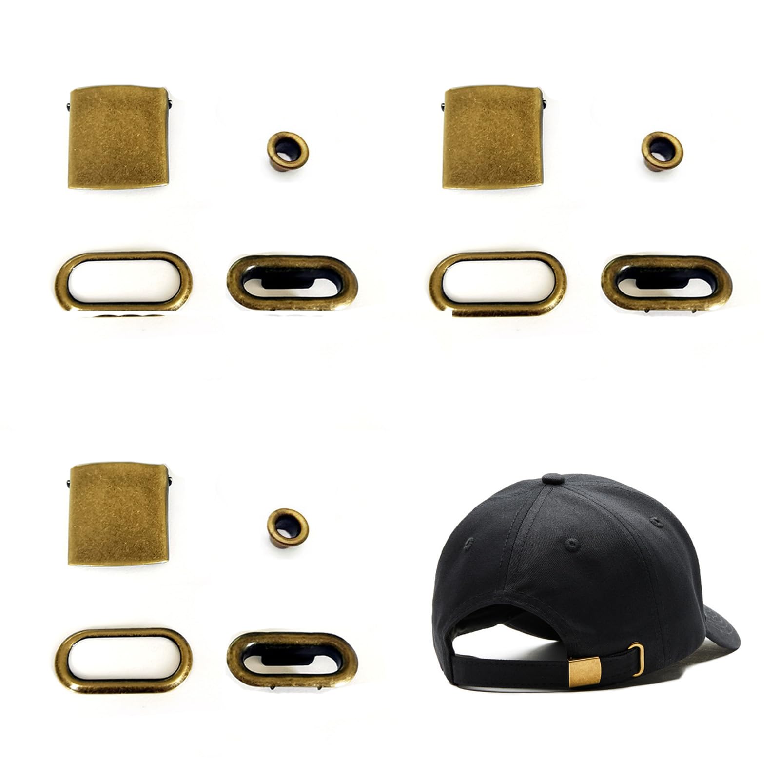 Amazon.com: Wzttdm 30 Sets Stainless Steel Hat Cap Buckle, Hat Snap ...