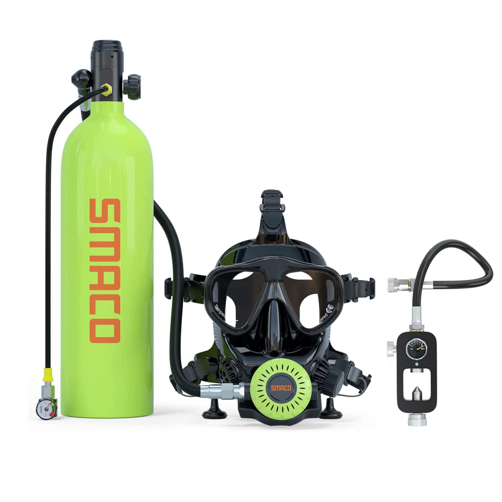 Buy SMACO Mini Scuba Tank for Shallow Water Diving 1.9L Scuba Cylinder ...