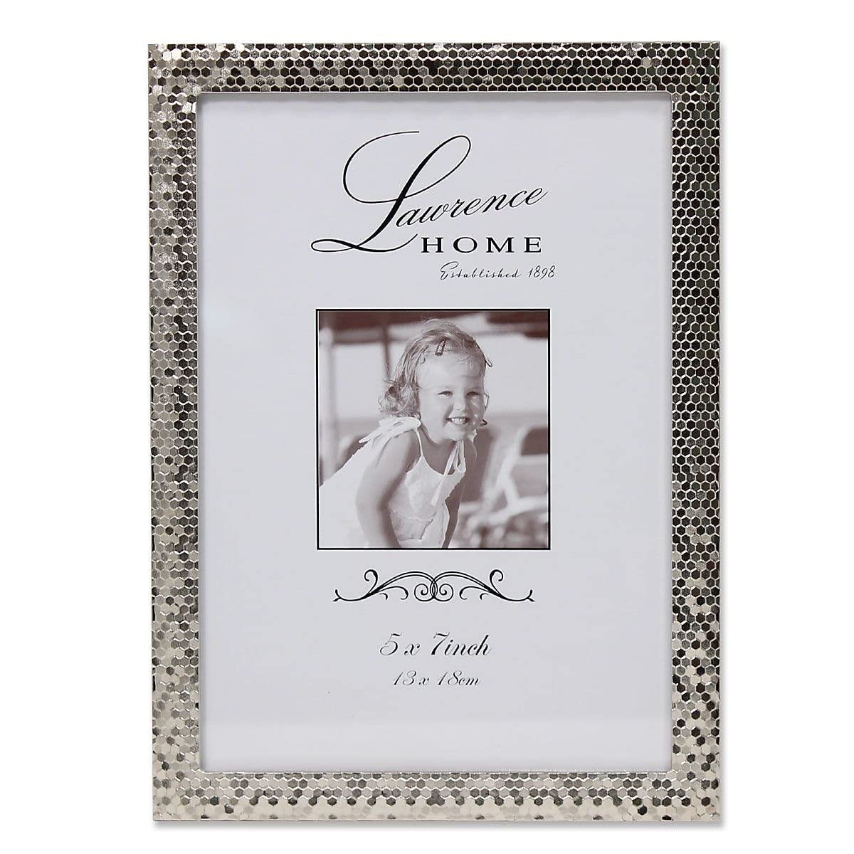 Snapklik.com : 710857 Shimmer Silver Metal 7.52 X 5.55-Inch Picture Frame