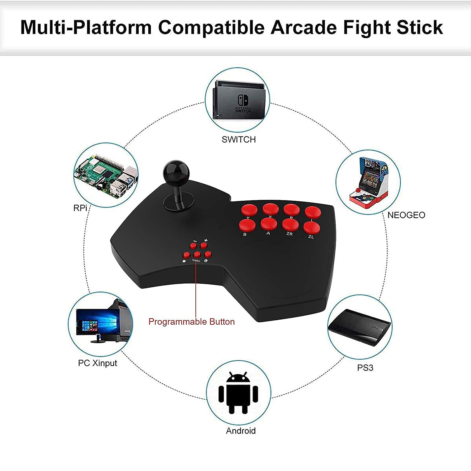DOYO Arcade Fight Stick, Fight Arcade Stick Made by Iron, Street ...
