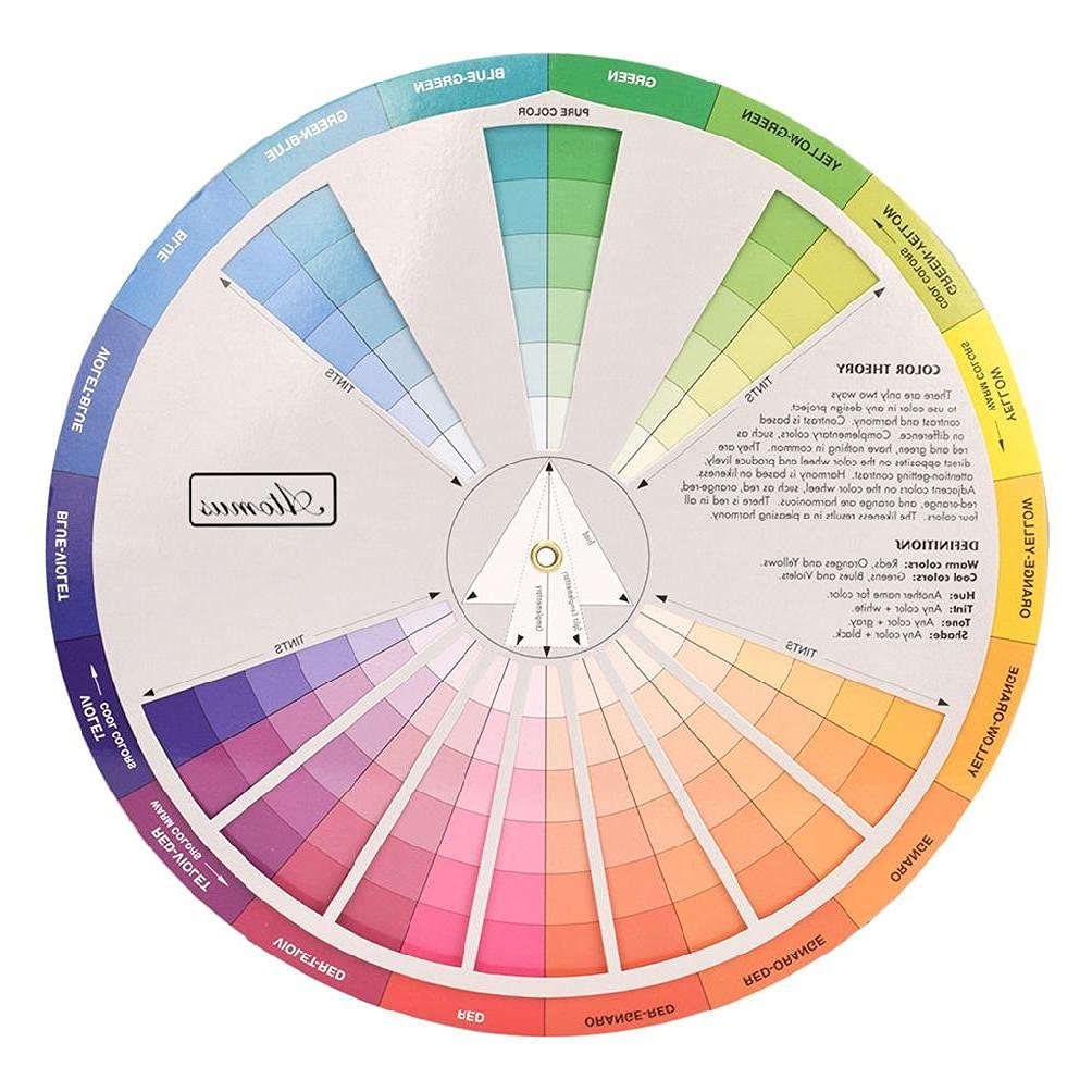 New Paper Card Design Color Mixing Wheel Ink Chart Guidance ...