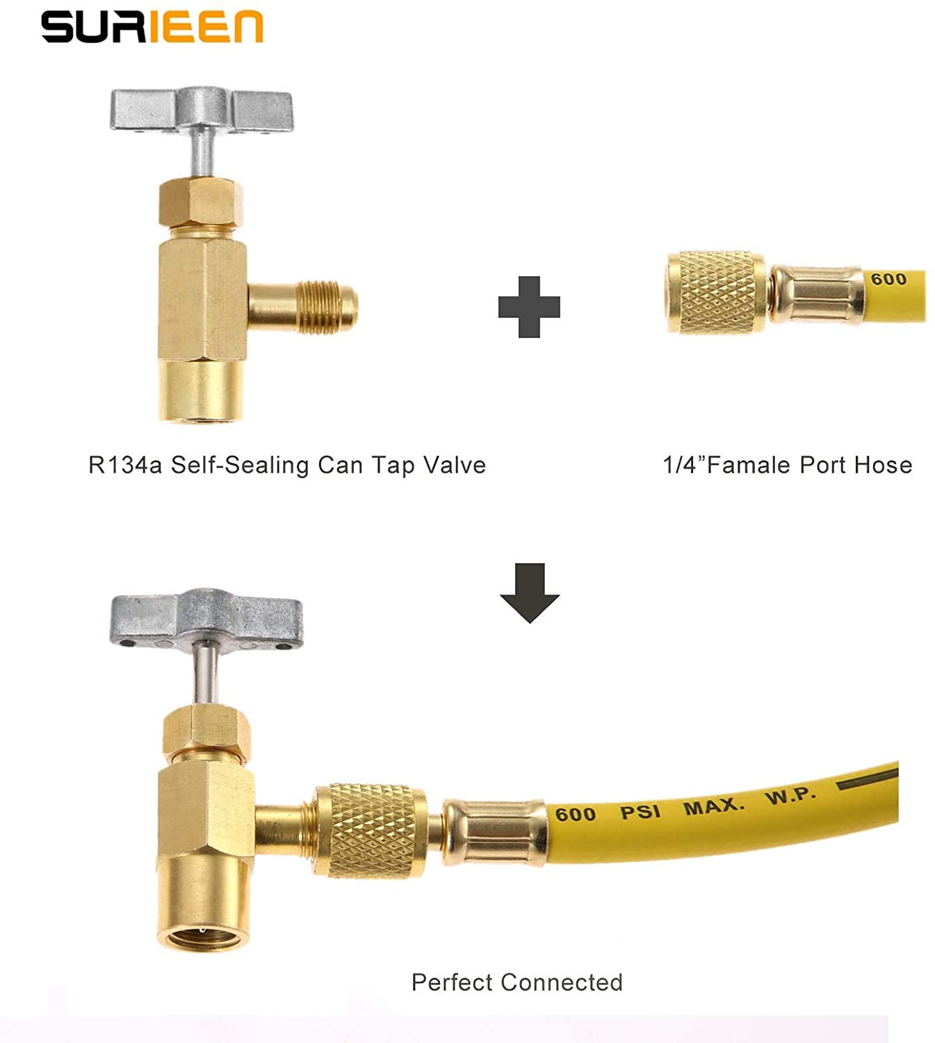 Snapklik.com : SURIEEN R134A Quick Coupler Adapter