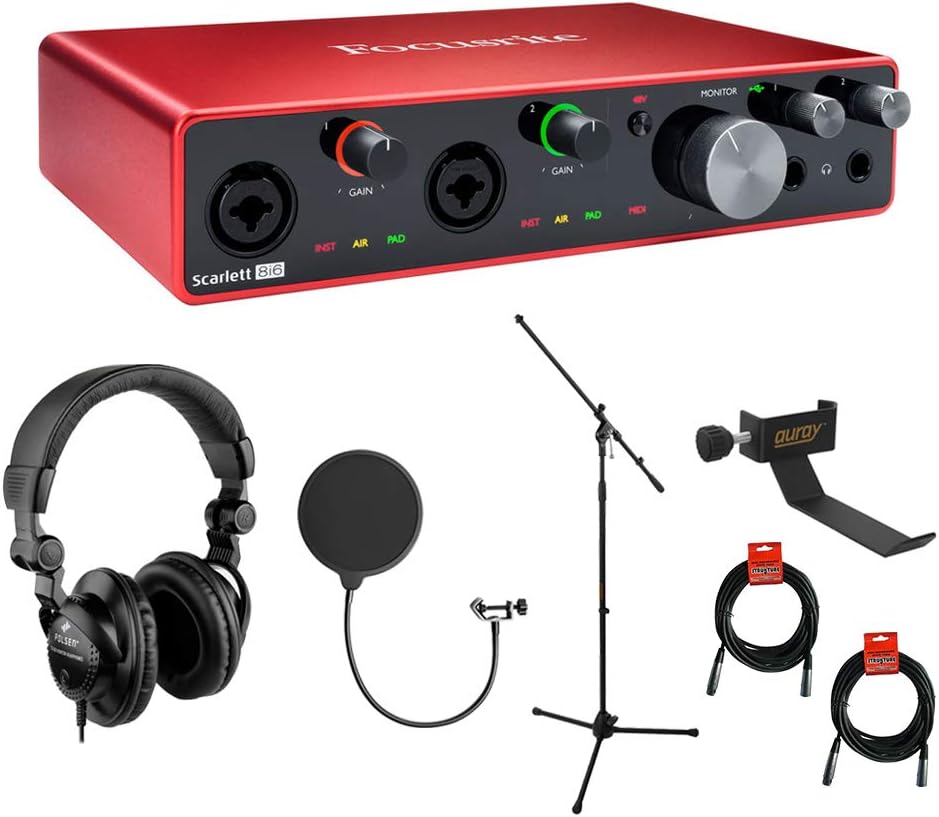 Amazon.com: Focusrite Scarlett 2i2 Studio 3rd Gen 2-in, 2-out USB Audio ...