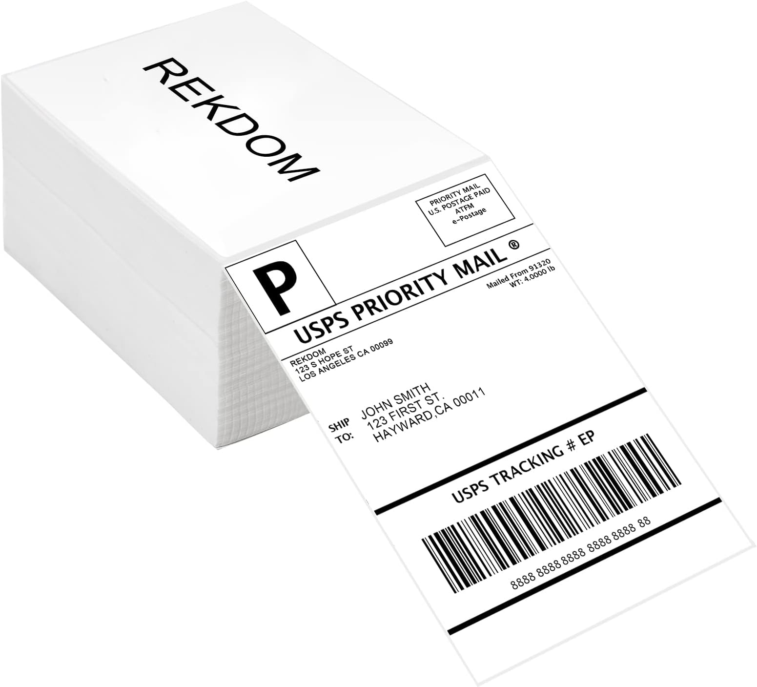 Amazon.com : REKDOM 4X6'' Direct Thermal Labels (Pack of 500 Labels ...