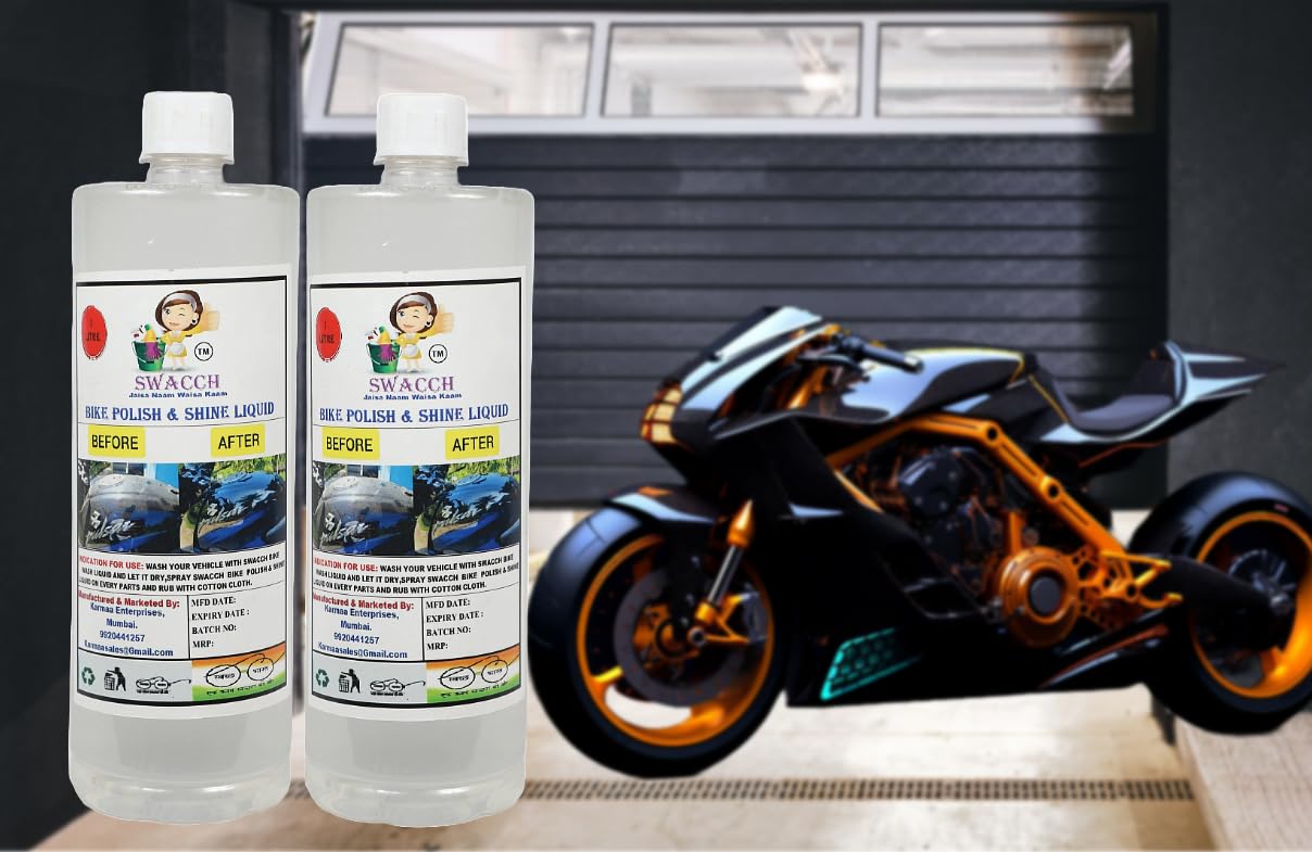 BUY 1 GET 1 FREE BIKE POLISH & SHINE LIQUID (1 LITRE) (PACK OF 2 ...