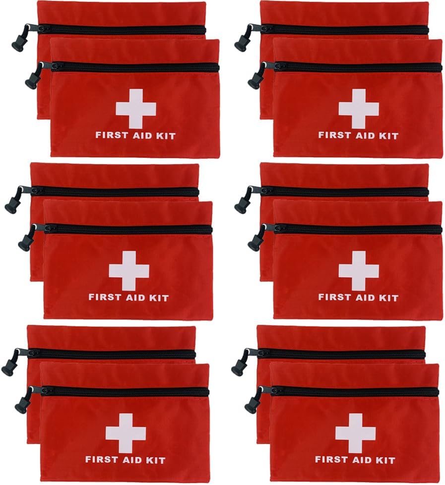Amazon.com: MTGHYARE 12 Pack First Aid Kit Pouch Bags Empty 7.9 x 5 ...