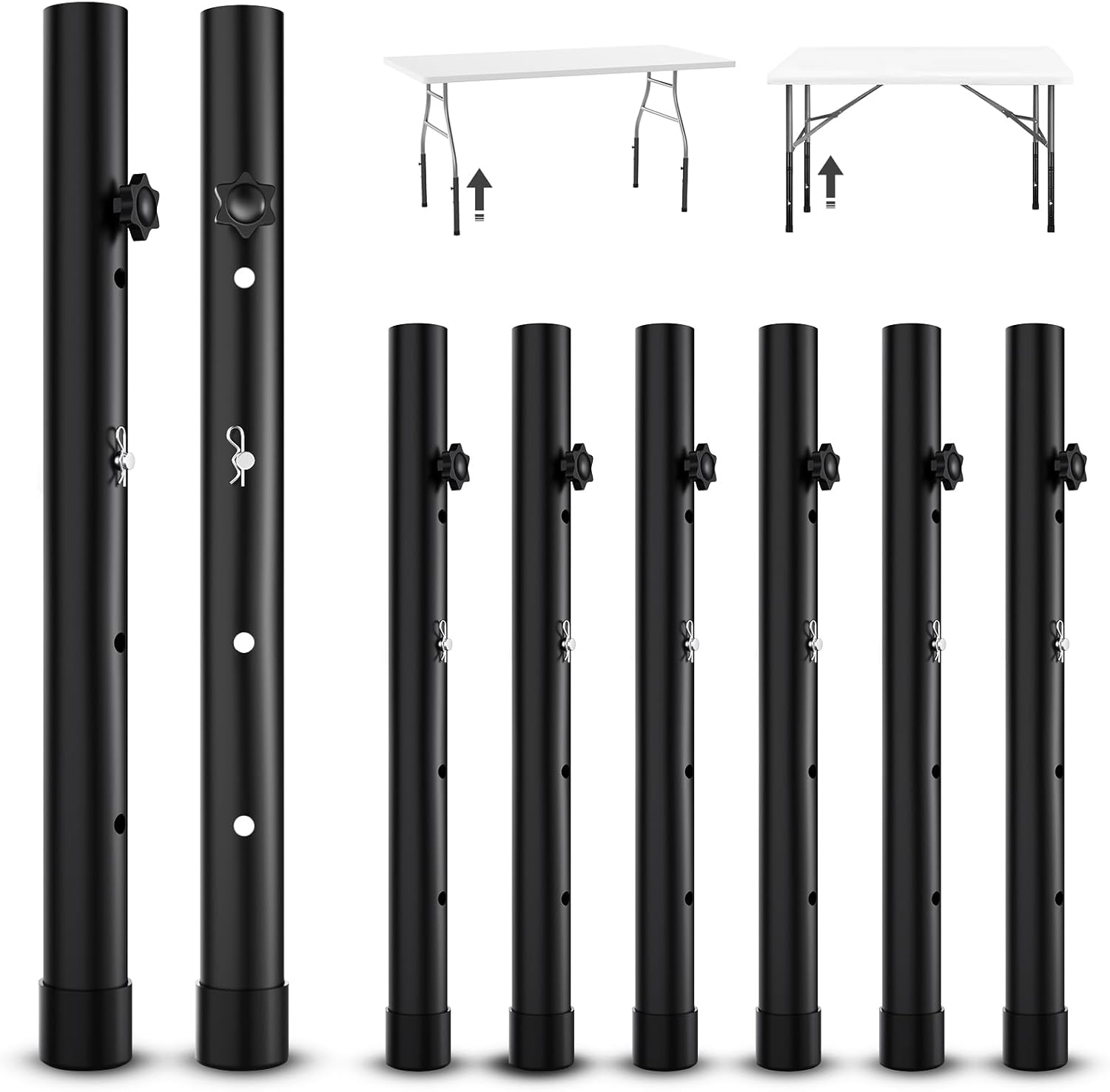 Amazon.com: YUEYIN 8-Pack Table Leg Extensions - Straight/Bent Leg ...