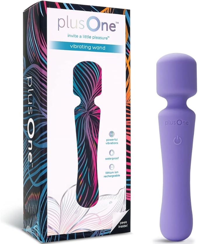 Amazon.com: plusOne Wand Vibrator for Muscle Relaxation - Made of Body-Safe Silicone, Fully ...