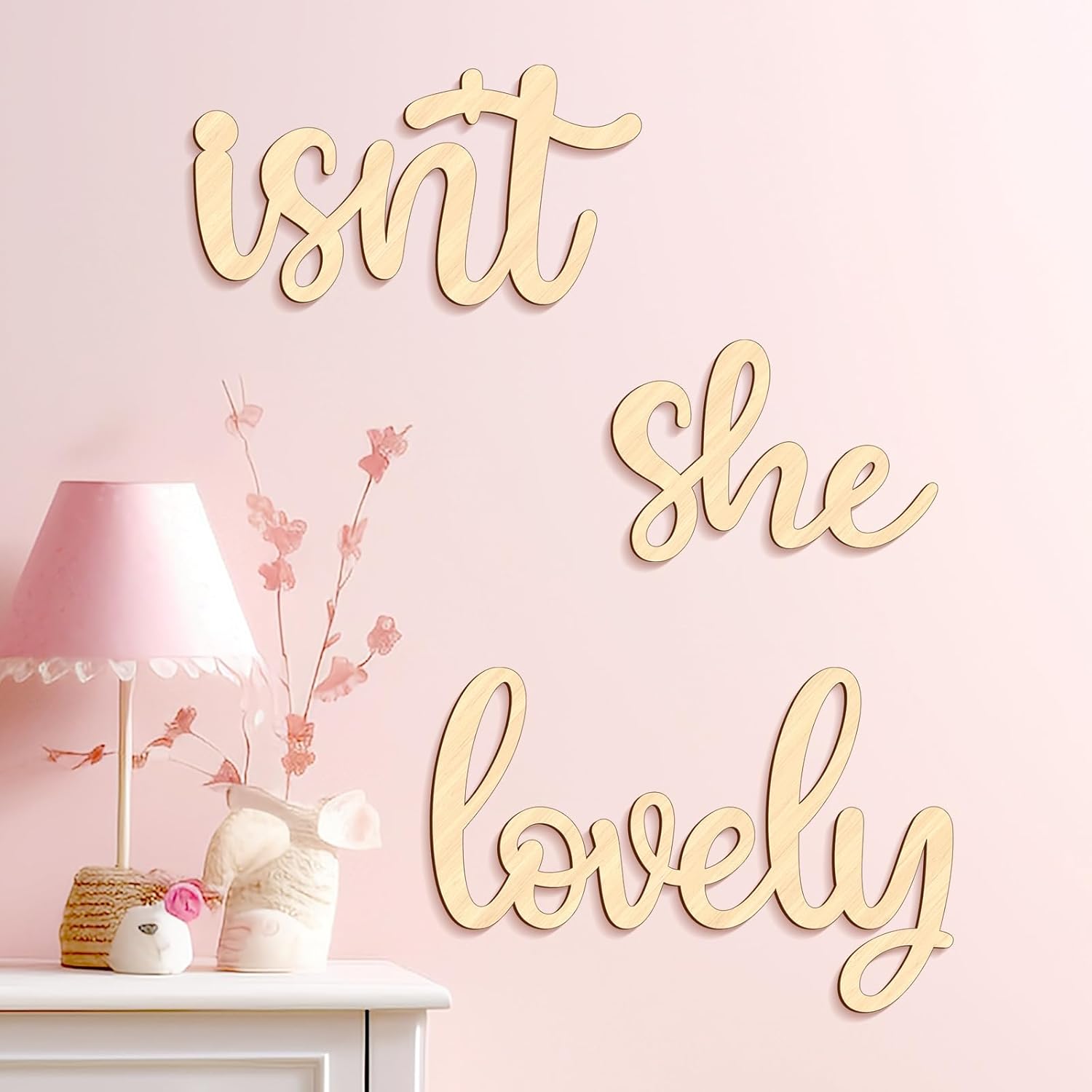 Amazon.com: KOYILTD Isn't She Lovely Wood Sign Girls Room Decor ...