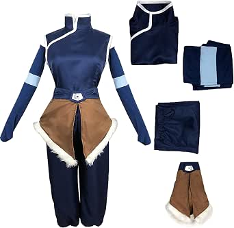 Amazon.com: Anime Cosplay Costume Korra Cosplay Costume Blue Outfit of ...