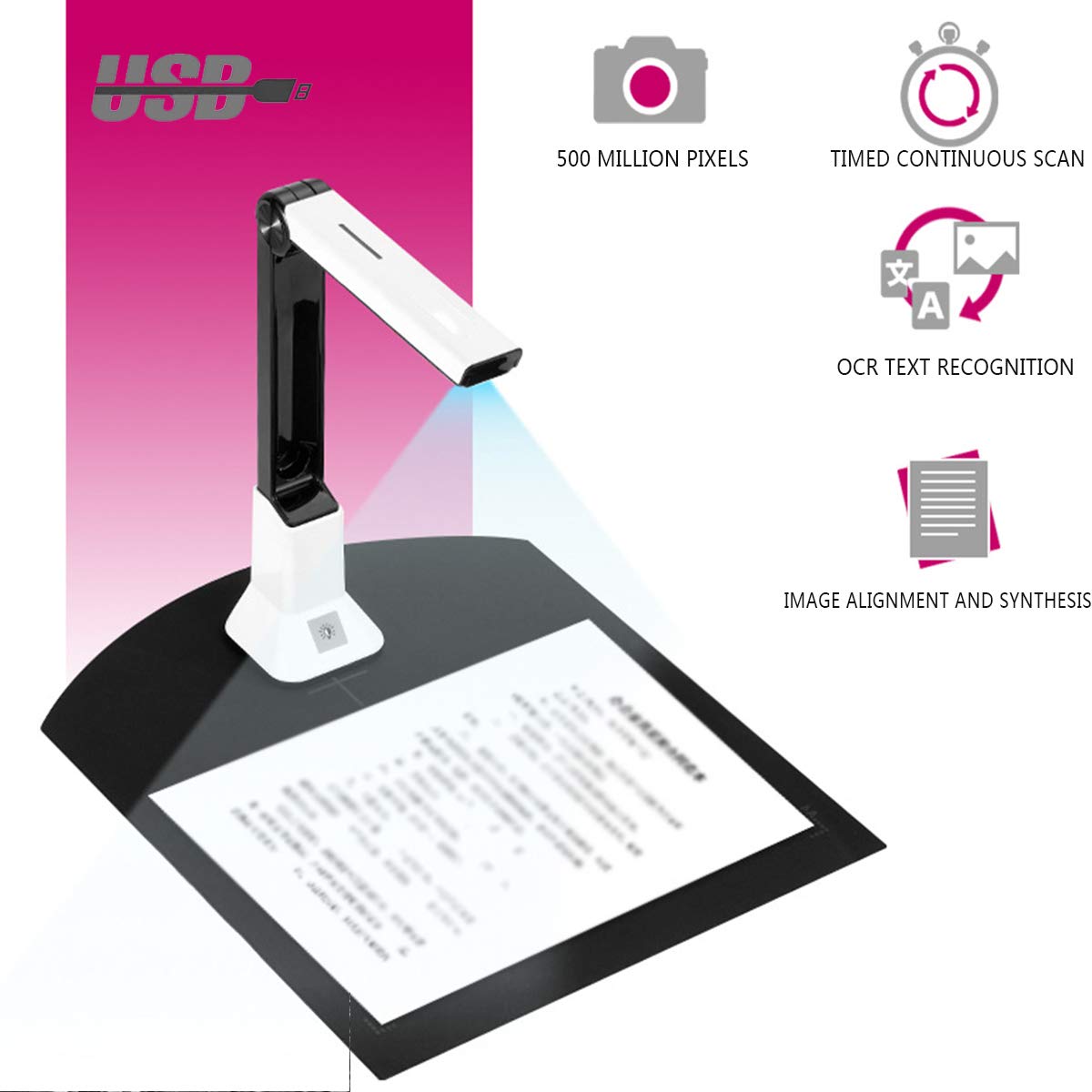Buy BELOVINGSHOP Document Camera for Teachers, Book Scanner with OCR ...