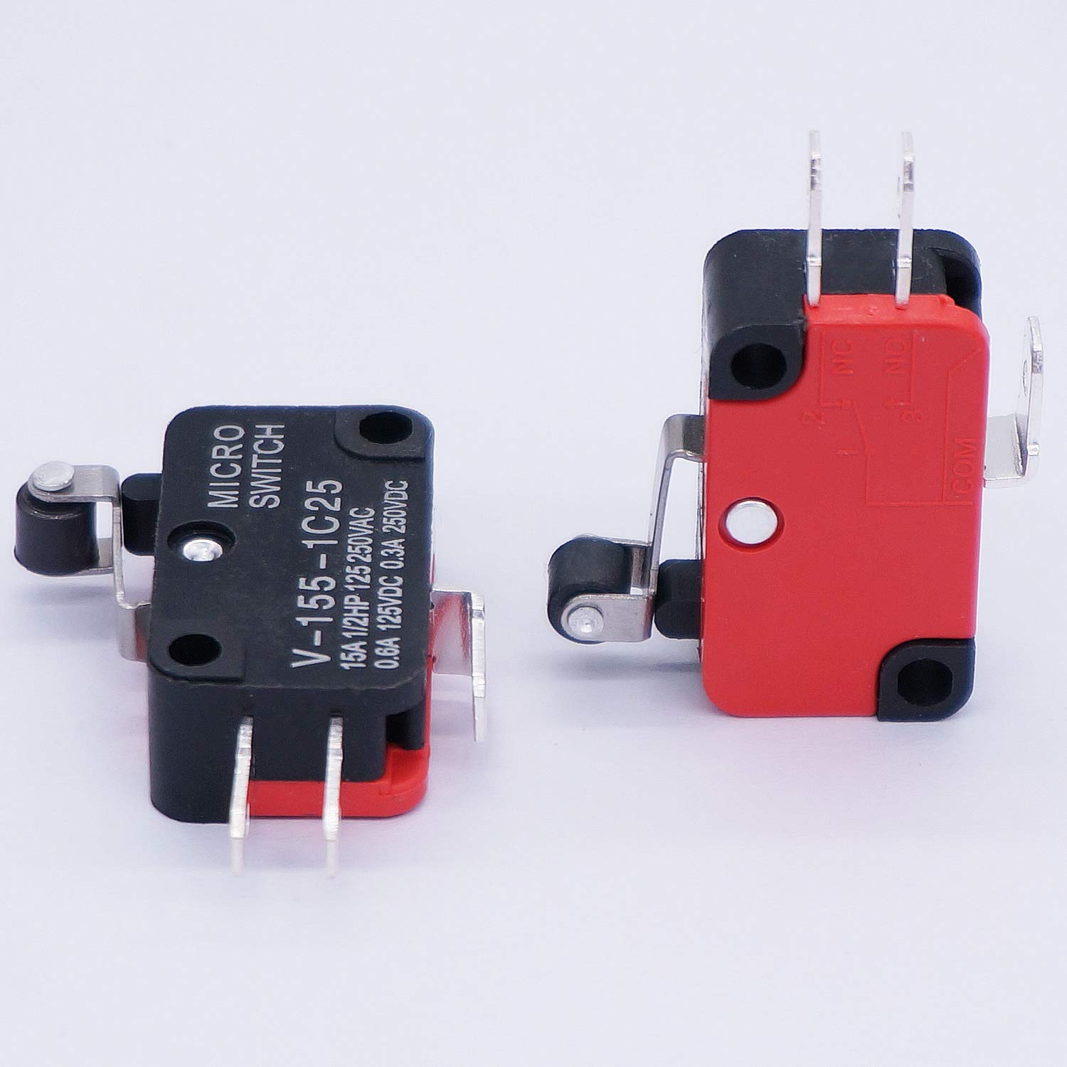 Snapklik.com : 6Pcs Micro Limit Switch Short Hinge Roller Lever Arm ...