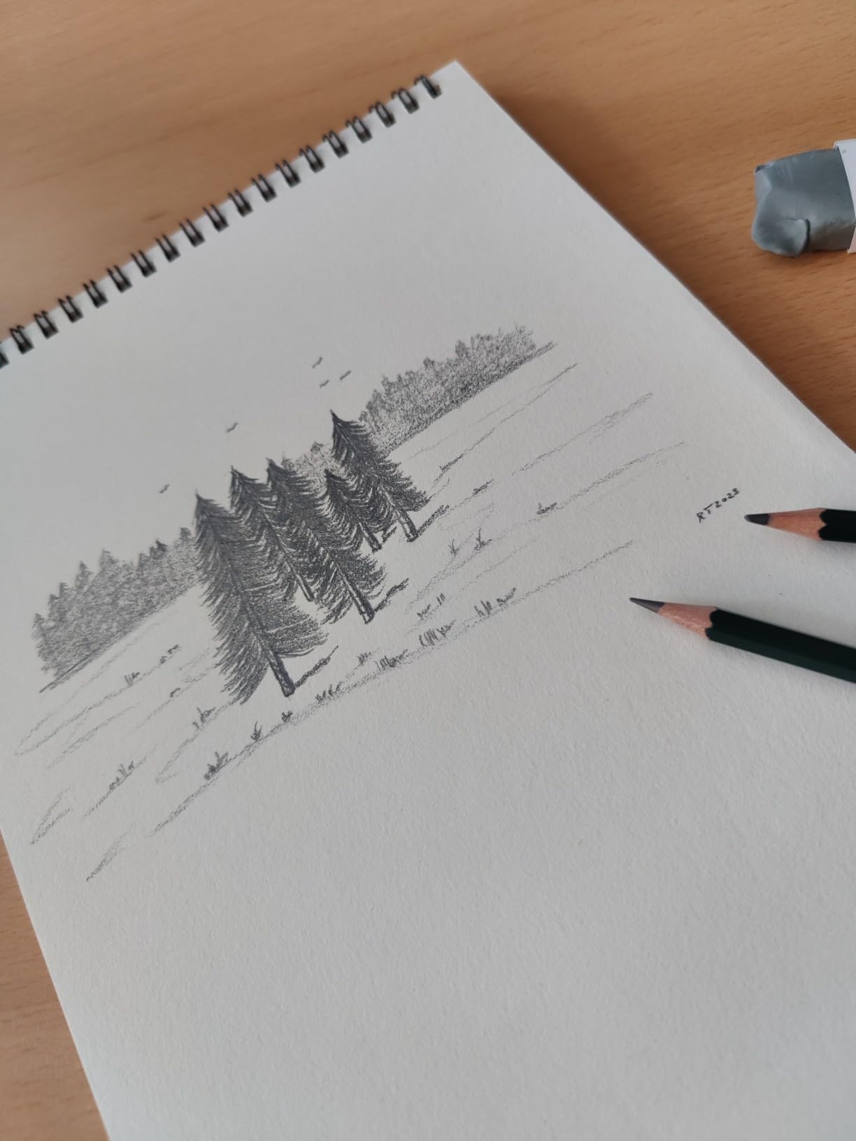 Aunphuw A4 Zeichenblock Skizzenbuch Spiralbindung, 160gsm Blanko ...