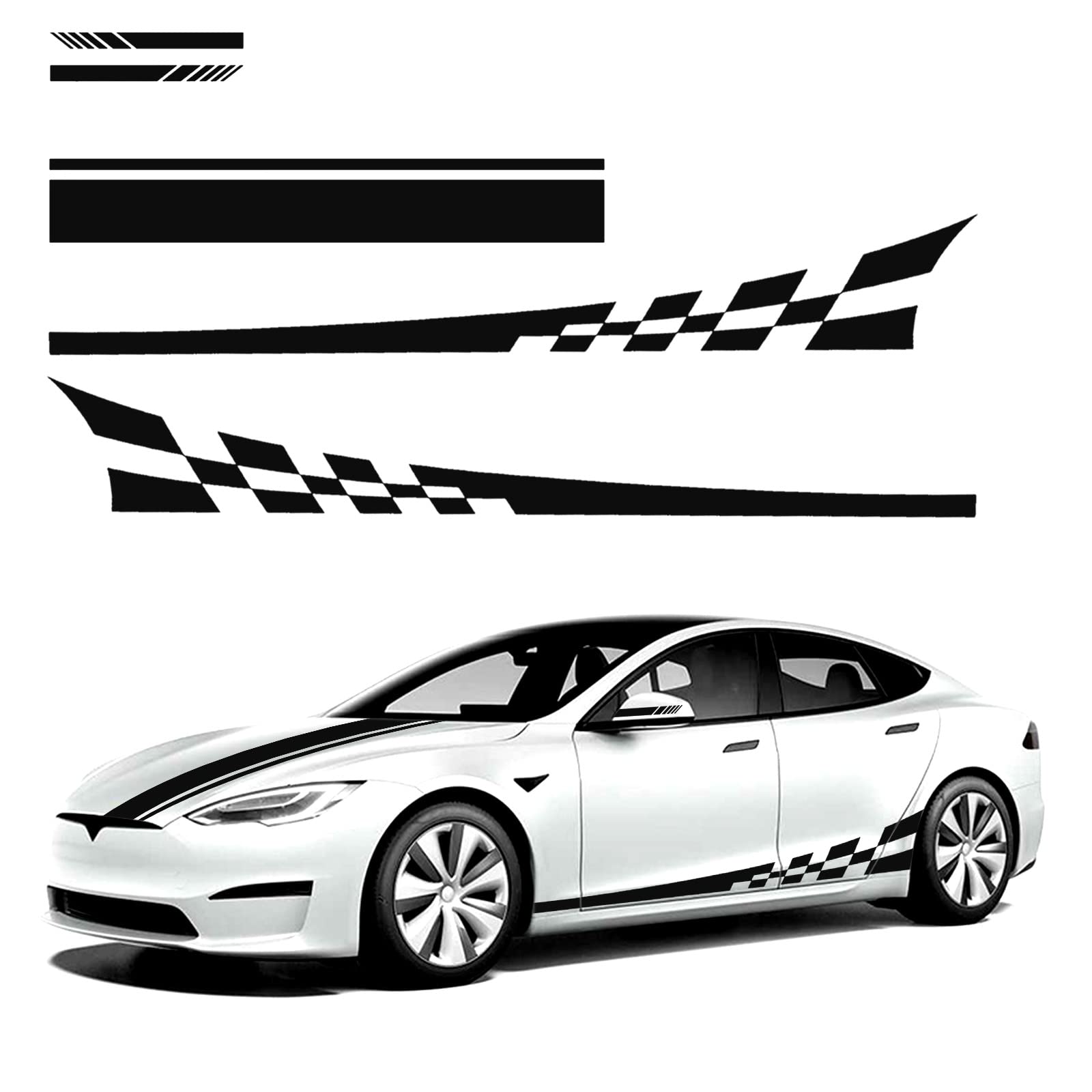 Amazon.com: QianBao 5PCS Car Side Sticker Rear View Mirror Stickers ...