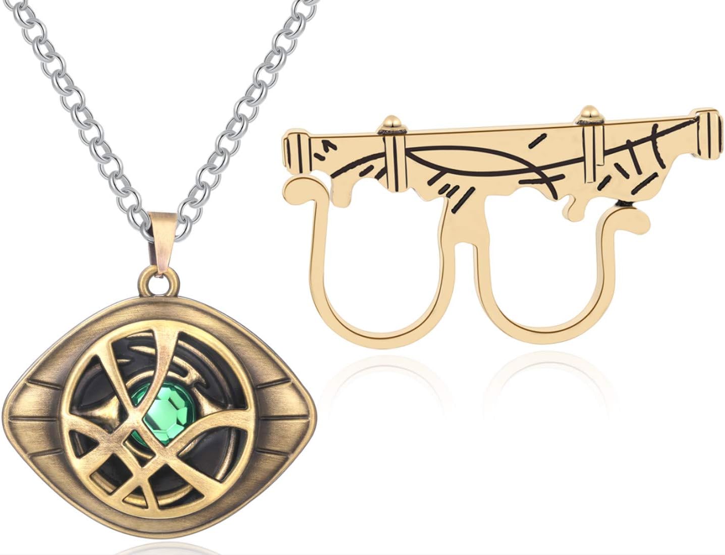 XOFOAO Doctor Strange Necklace Eye of Agamotto Costume Prop Stone ...
