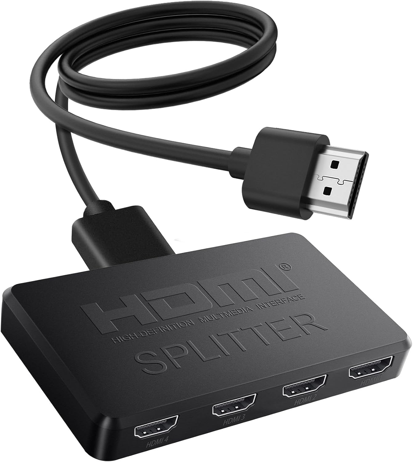 Vrythn HDMI Splitter 1 in 4 Out【with 1M HDMI Cable 】 4K Splitter for ...