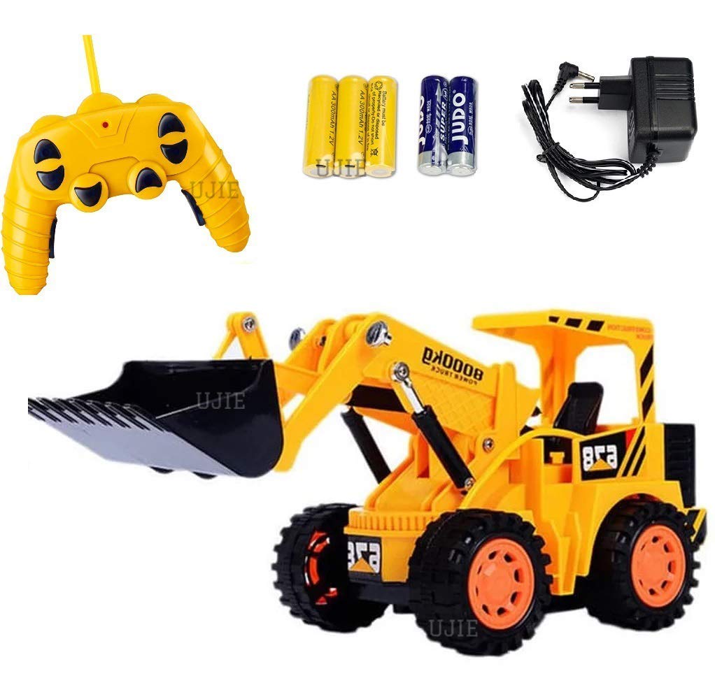 UJIE® Wireless Remote Control Truck 4WD Rechargeable JCB Loader ...