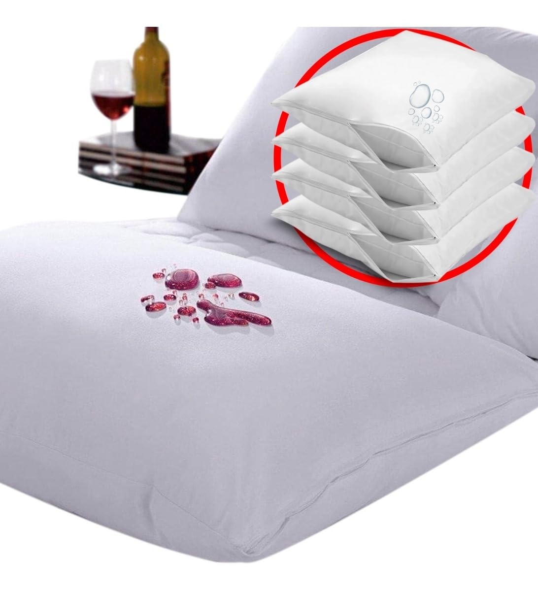 Kit 4 Capa Protetora Anti-ácaro Impermeável P/ Travesseiro | Amazon.com.br