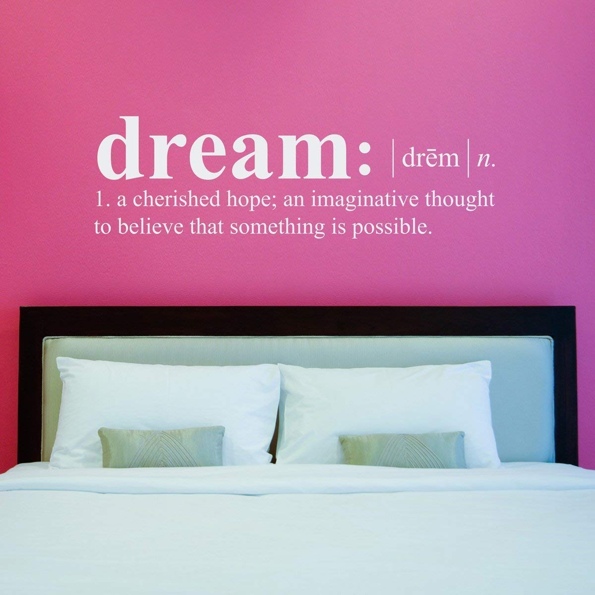 Amazon.com: Dream Definition Decal - Dictionary Wall Sticker - Bedroom ...