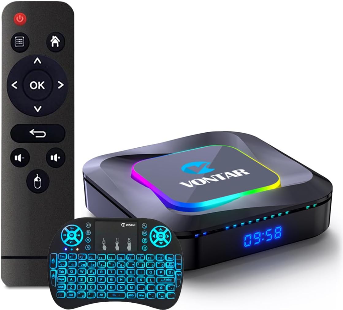 Android TV Box 13.0, VONTAR R3 Wi-Fi 6 4GB RAM 128GB ROM, RK3528 CPU ...