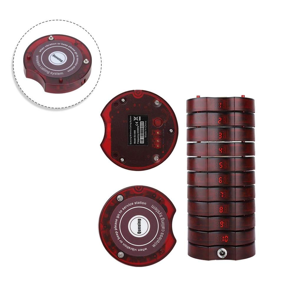 Buy Bewinner Pager Receiver for Restaurant Pager System 10 PCS Wireless ...