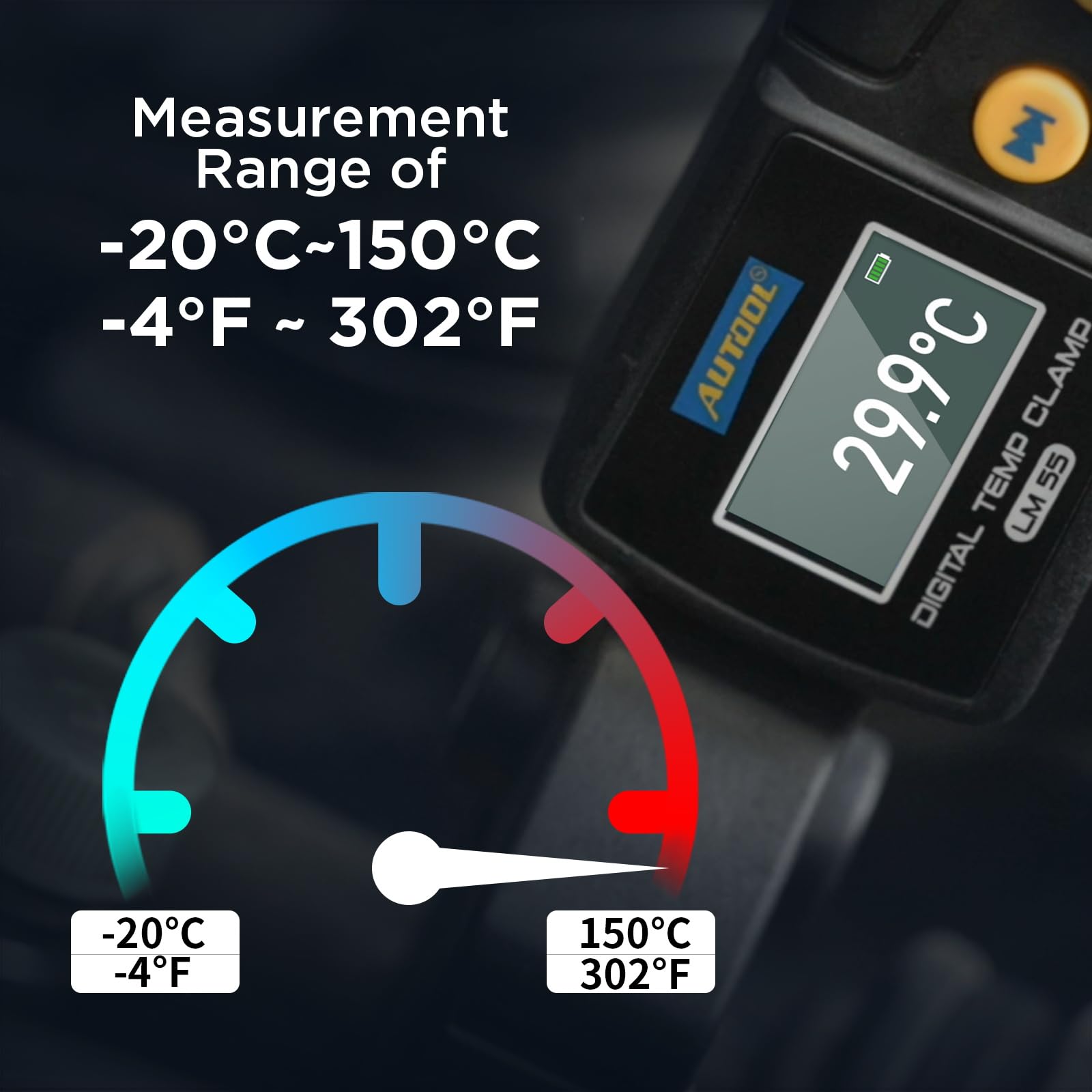 Snapklik.com : Digital Thermometer HVAC,Pipe Clamp Thermometer For ...
