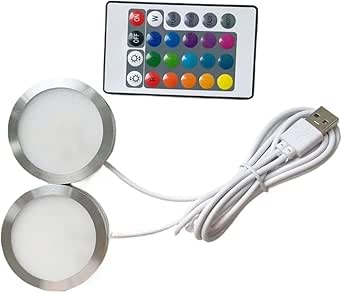 susongshiwen Led USB Spotlight 3W DC 5V RGB with Remote Jewelry Cabinet ...