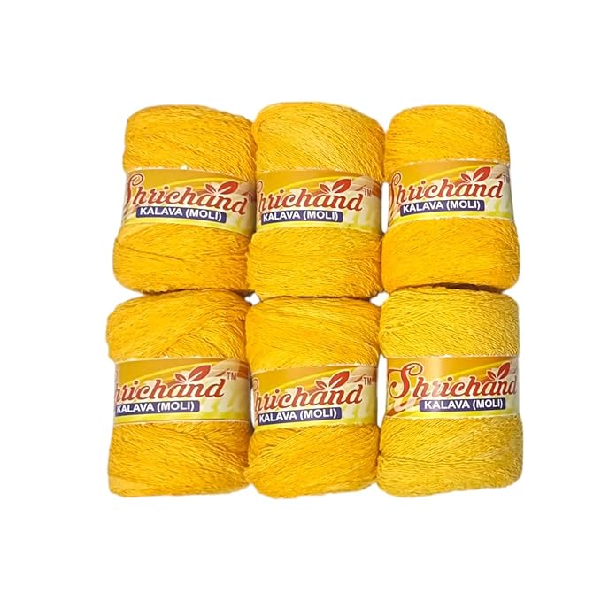 Shrichand Yellow Moli (Pack of 6), Black Moli Rakshasutra Pooja Thread ...