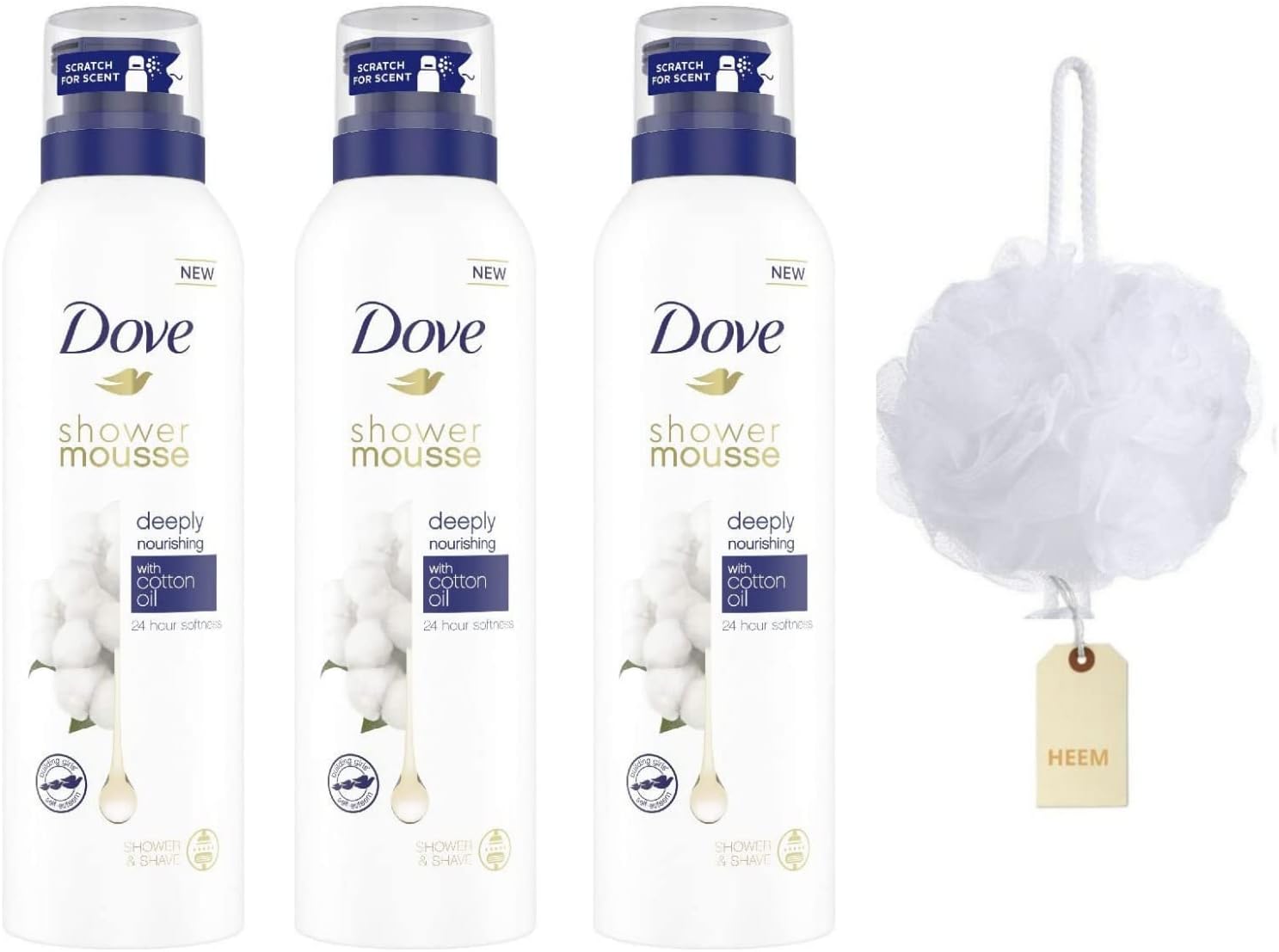 Bodywash Mousse Bundle Contains Dove Deeply Nourishing Shower Mousse ...