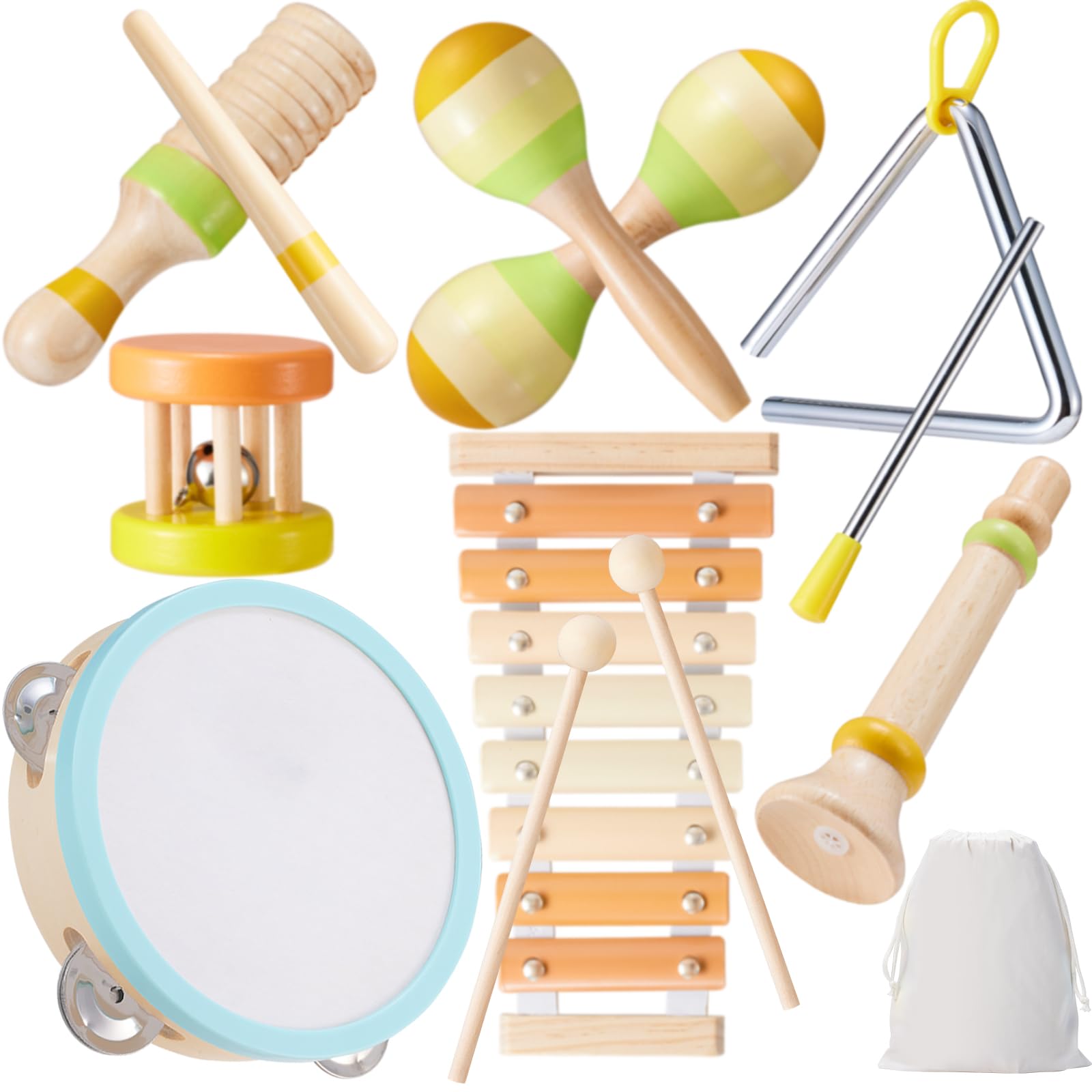 Baby Musical Instruments Set - Neutral Colors Toddlers Montessori Music ...