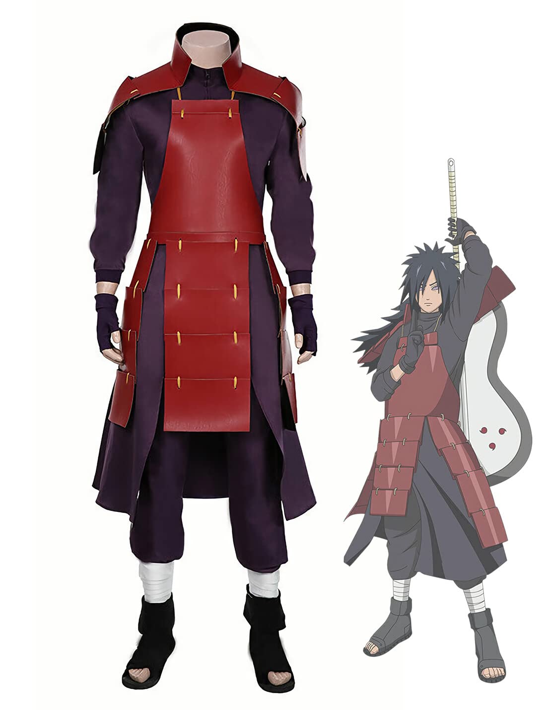 Buy Anime Cosplay Costume Uchiha Madara Uniform Suits Halloween Party ...