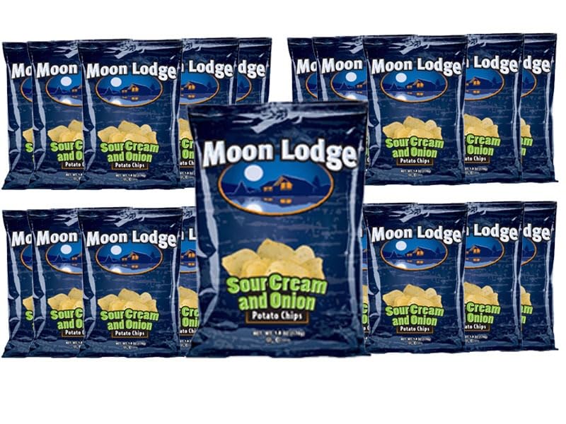 Amazon.com: Moon Lodge Sour Cream & Onion Potato Chips, 1.5 oz, Pack of 21