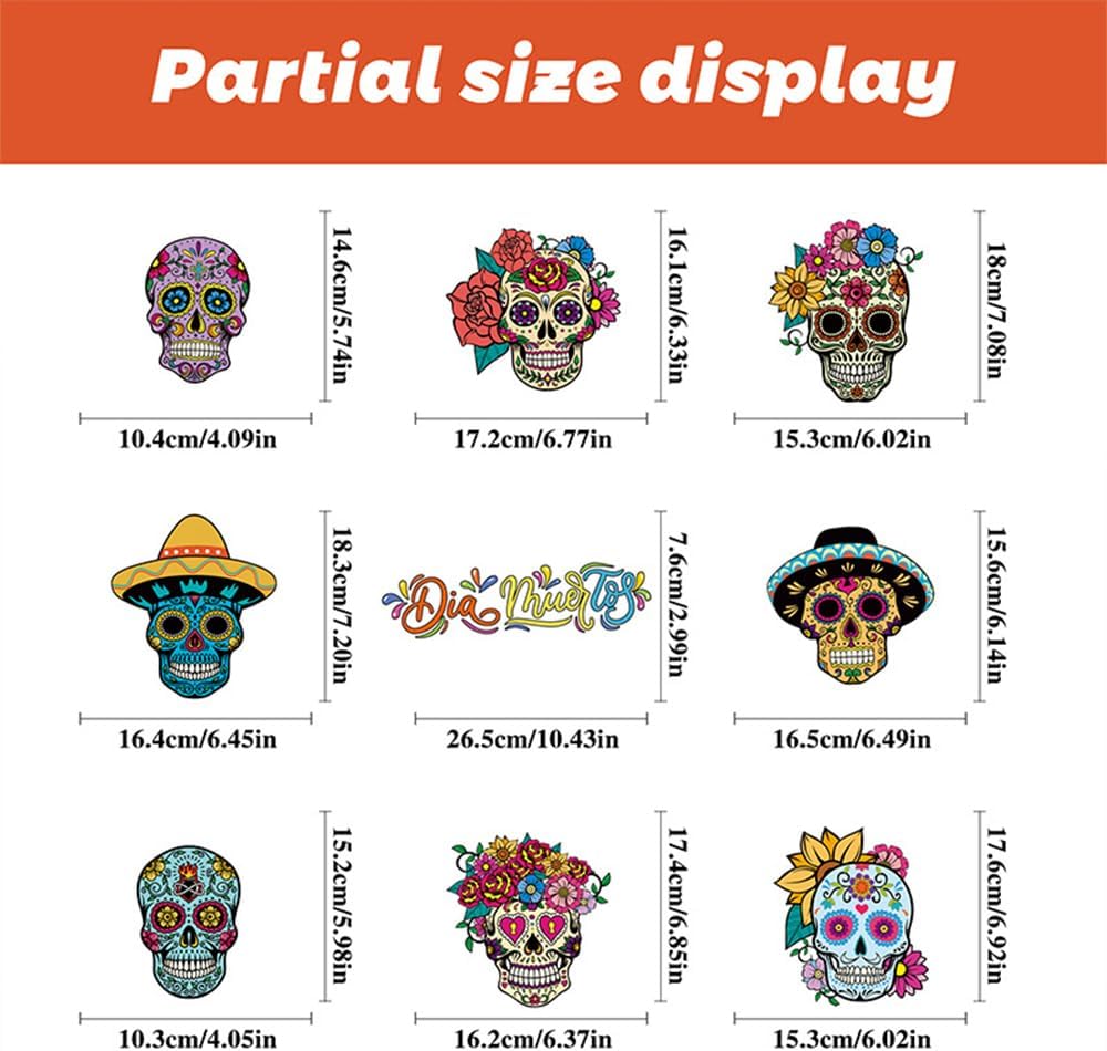 81 calcomanías para ventana del Día de los Muertos, Día de los Muertos ...