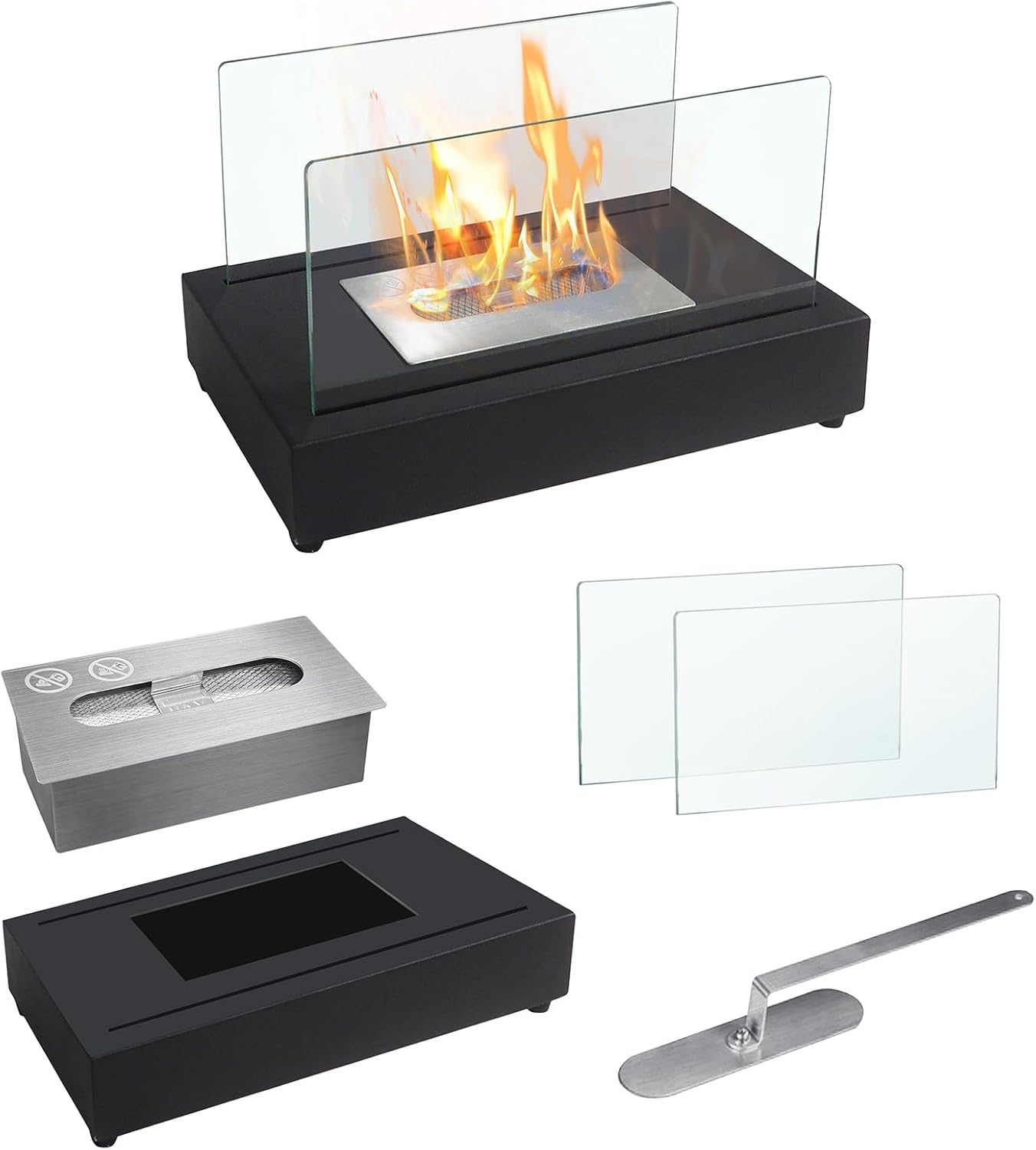 Portable Bio Ethanol Tabletop Fireplace in Black in Nepal at NPR 7637 ...