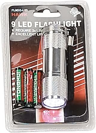 GLOW PRO LED Flashlight | 8.9 cm Length | 9 LED Brightness | Gun Metal ...