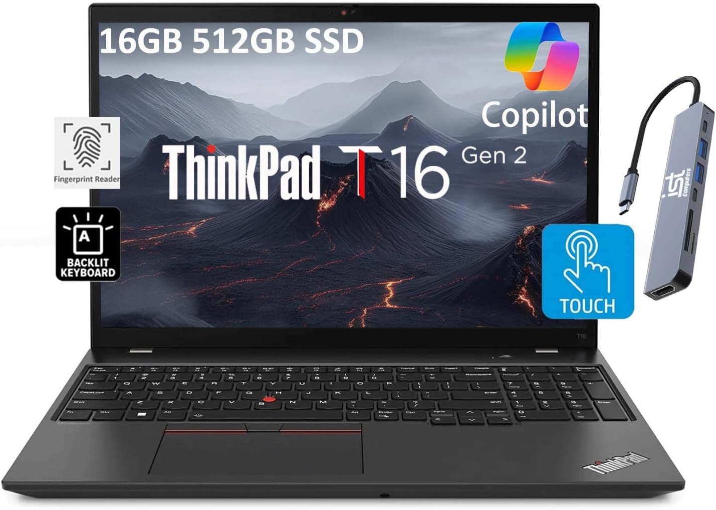 Amazon.com: Lenovo ThinkPad T16 Gen 2 Business Laptop (16" FHD+ ...