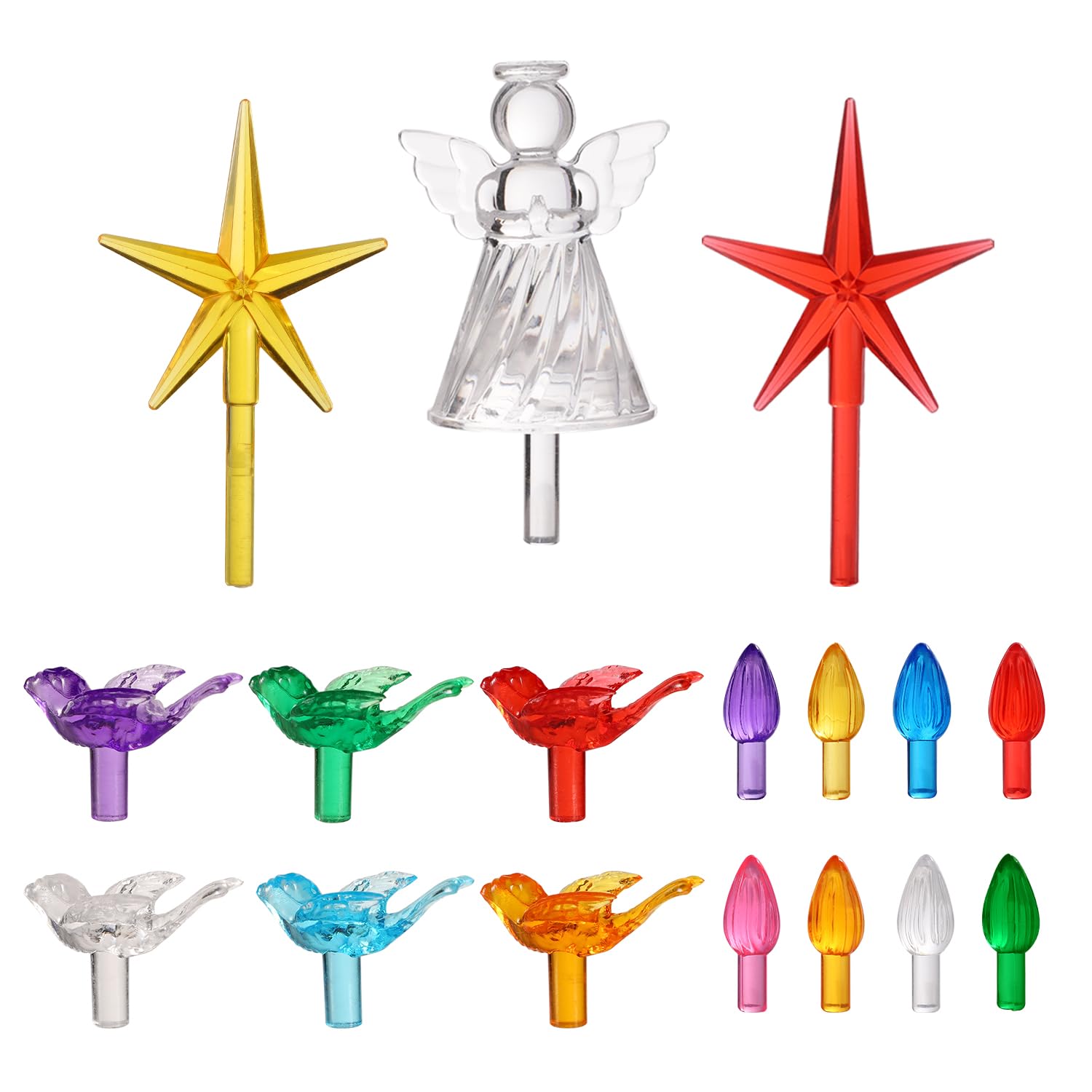 Amazon.com: 113pcs Ceramic Christmas Tree Replacement Bulbs, Colorful ...