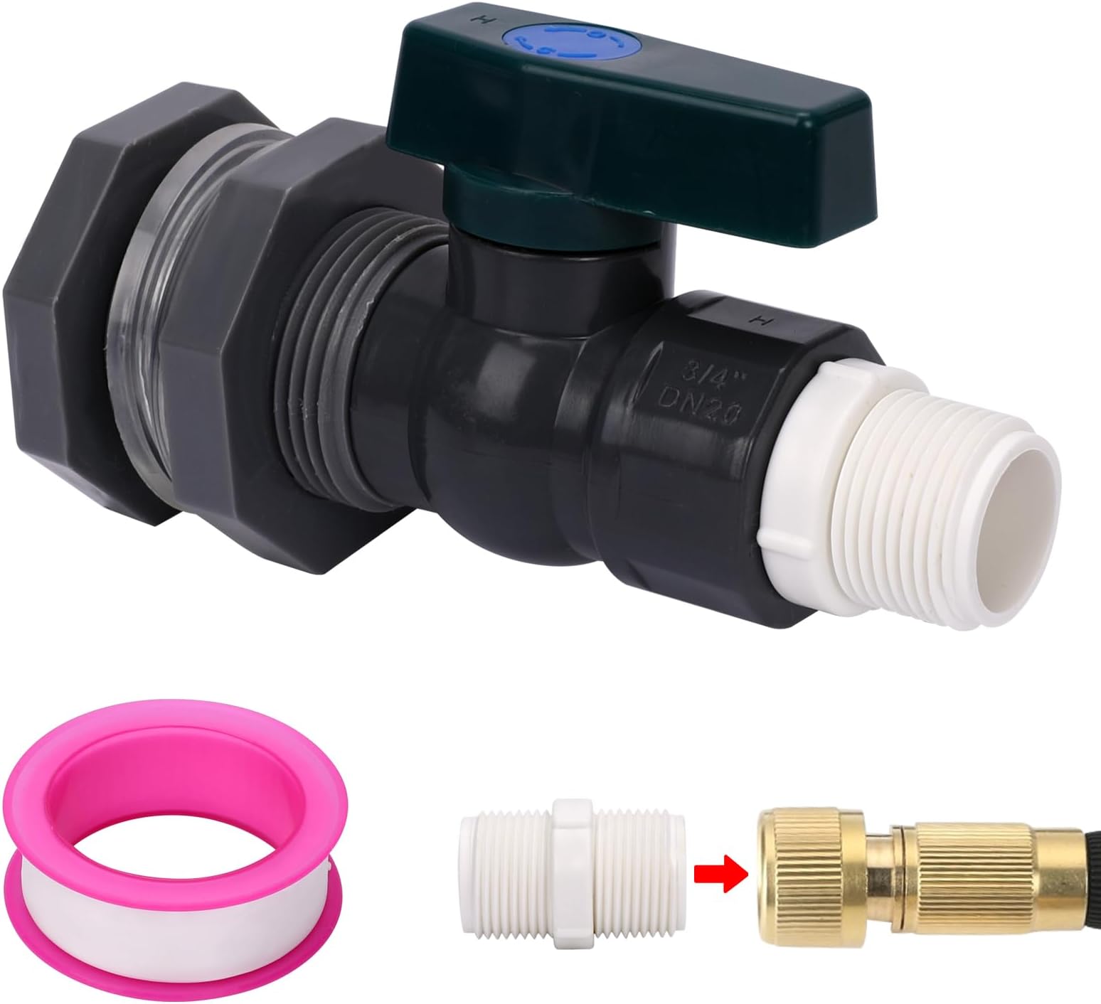 Amazon.com : Rain Barrel Spigot 3/4 Inch PVC Rain Barrel Faucet Water ...