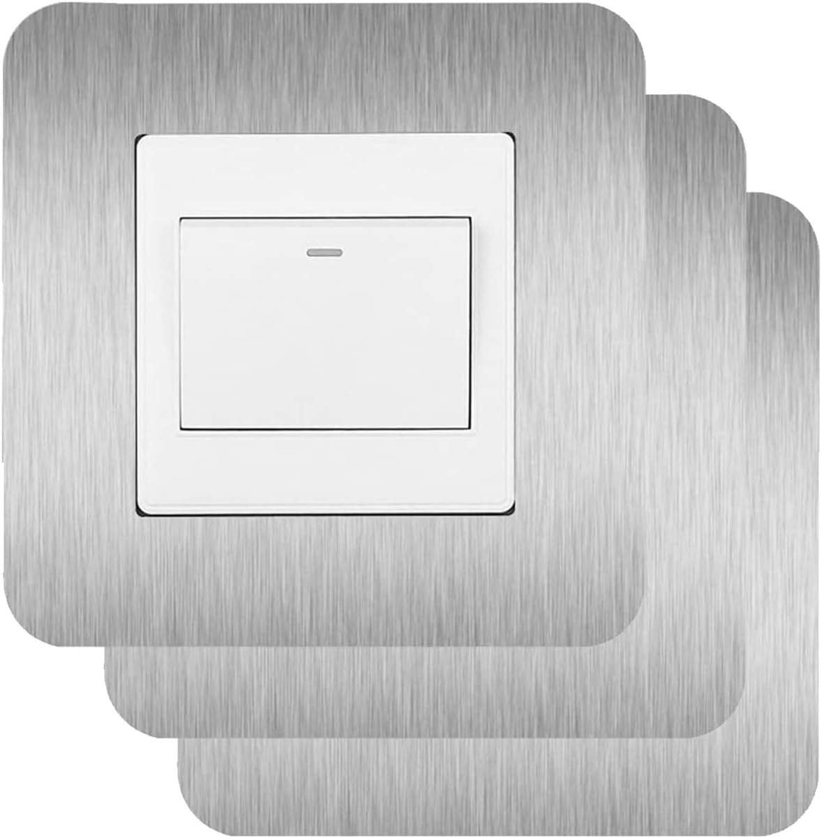 Light Switch Cover Plates Silver 3 Pcs,Acrylic Light Switch Surround ...