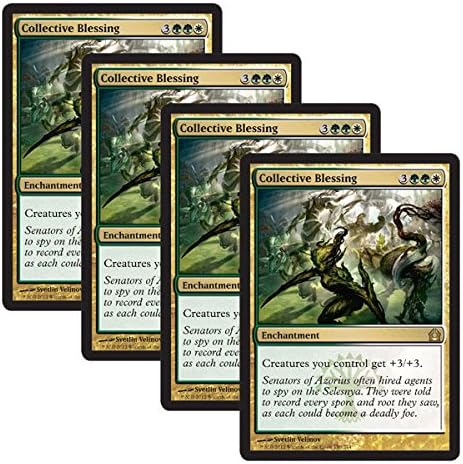 Amazon.co.jp: 【 4枚セット 】MTG 英語版 RTR-EN150 Collective Blessing 集合的祝福 (多色 ...