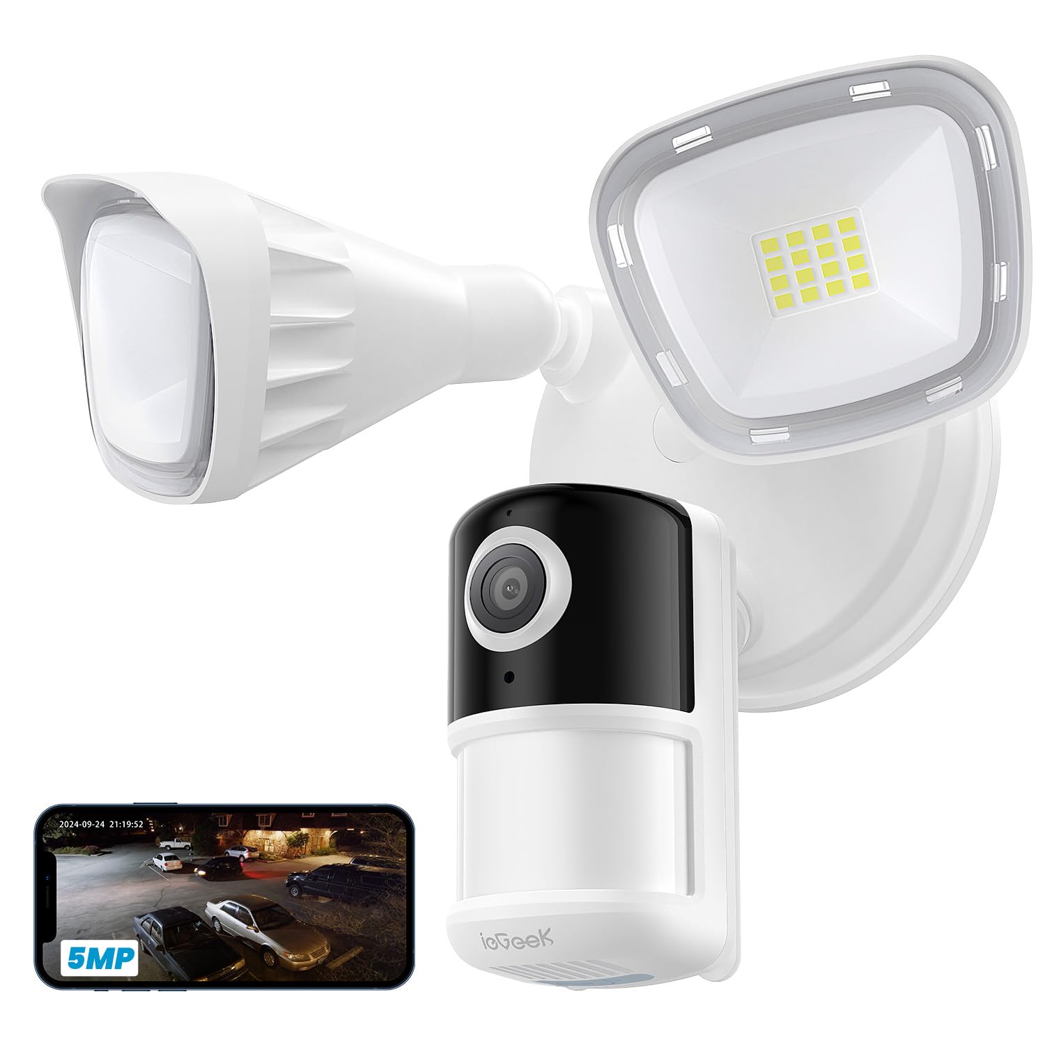 Amazon.com : ieGeek Floodlight Camera, 5MP Outdoor Home Security Light ...