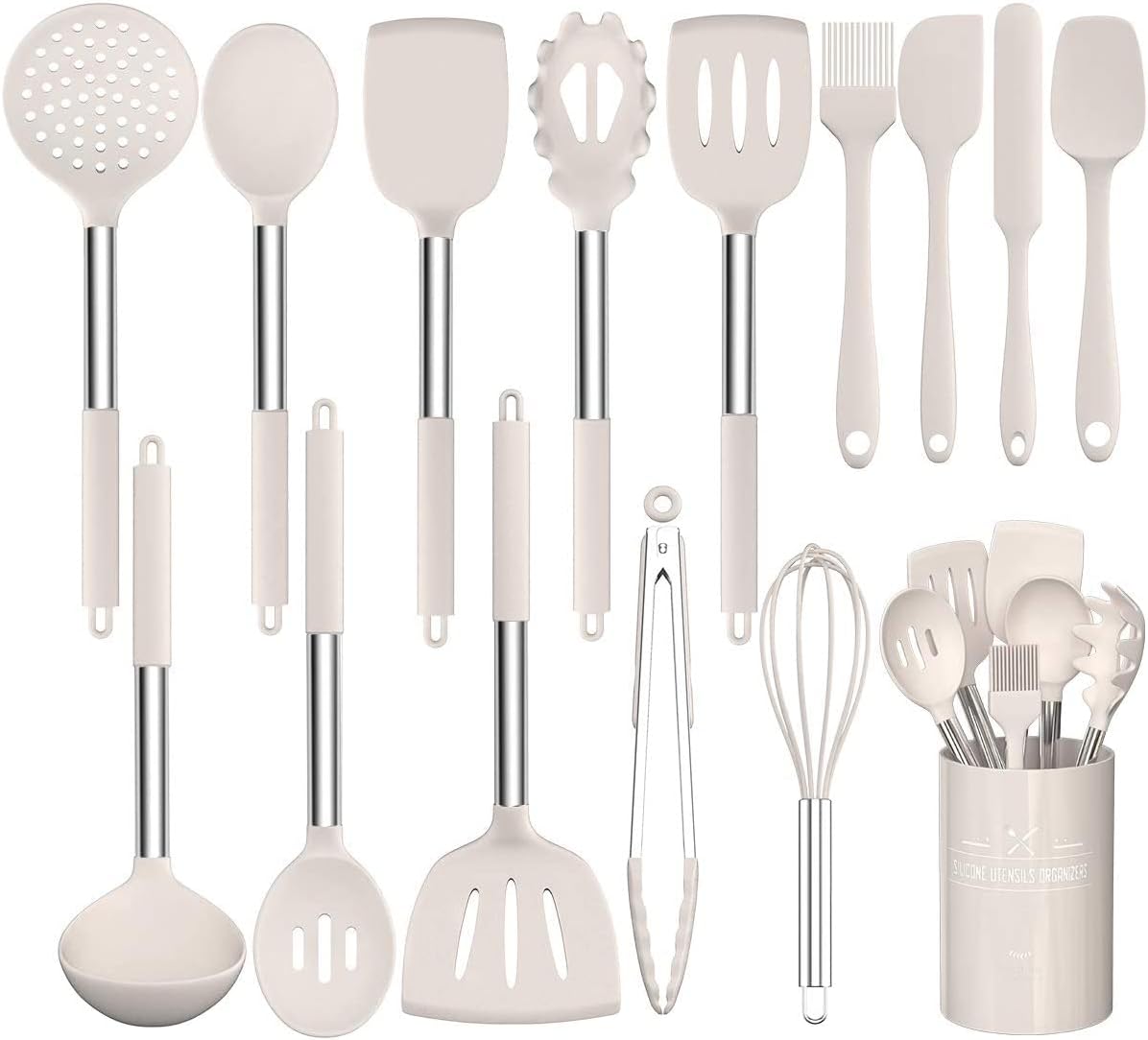 Kitchen Utensils Set - Silicone Kitchen Cooking Utensils Set with ...