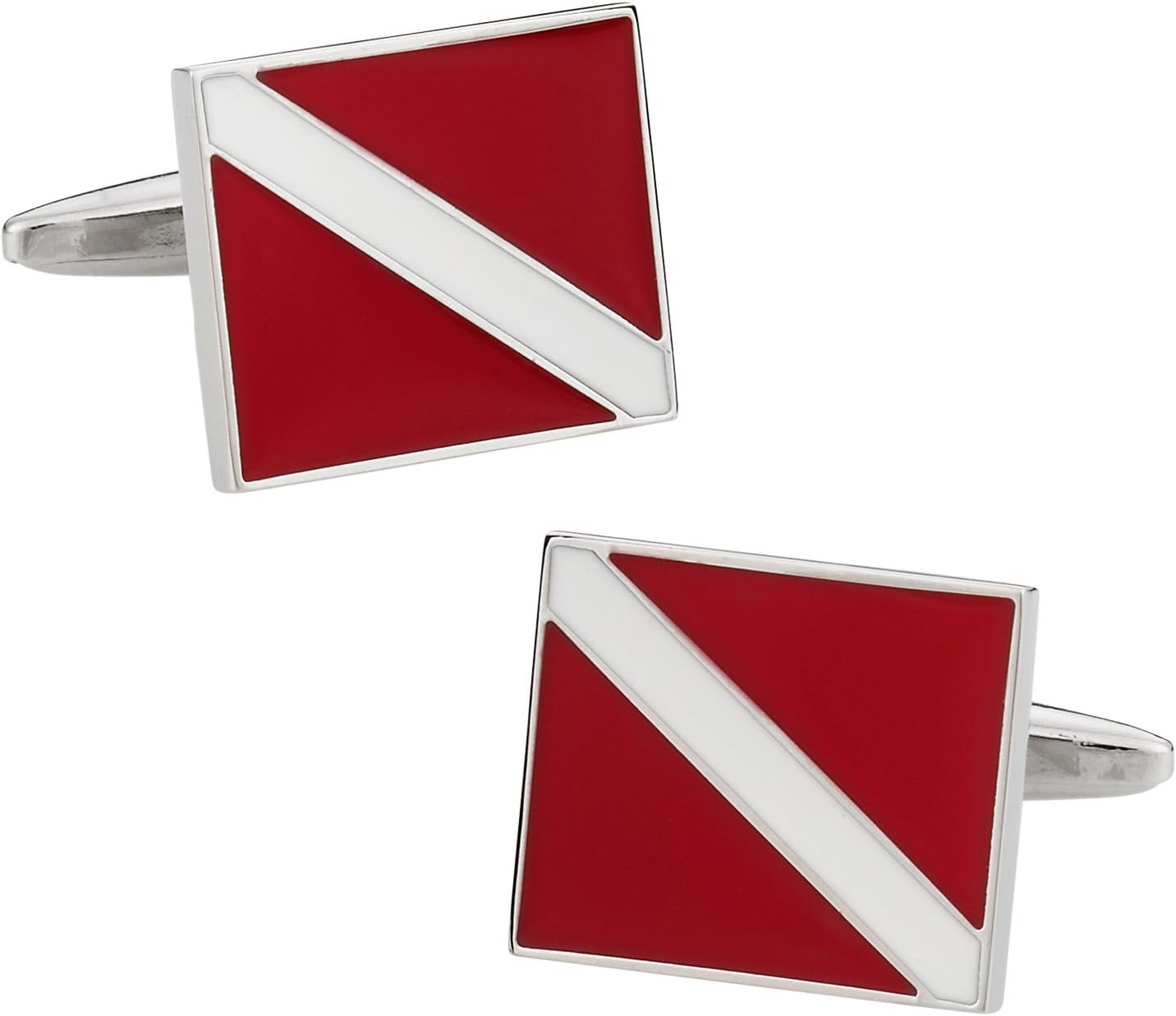 Amazon.com: Cuff-Daddy Scuba Diver's Dive Flag Cufflinks with ...